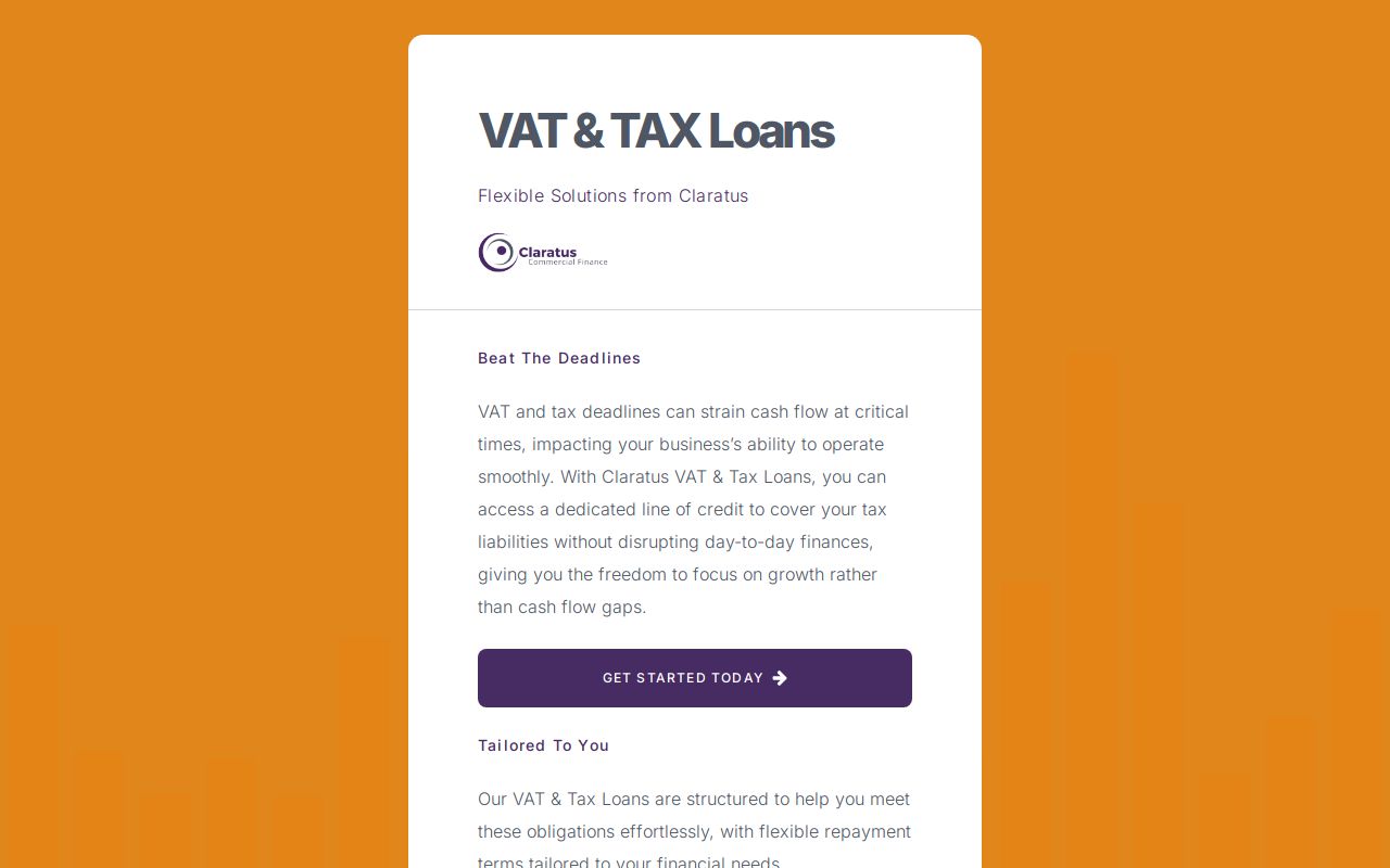 VAT & TAX Loans | Claratus Commercial Finance